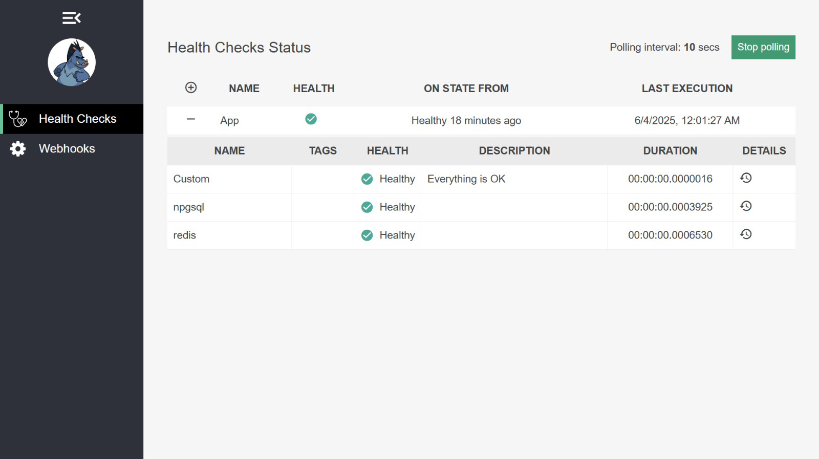Health Checks in ASP.NET Core
